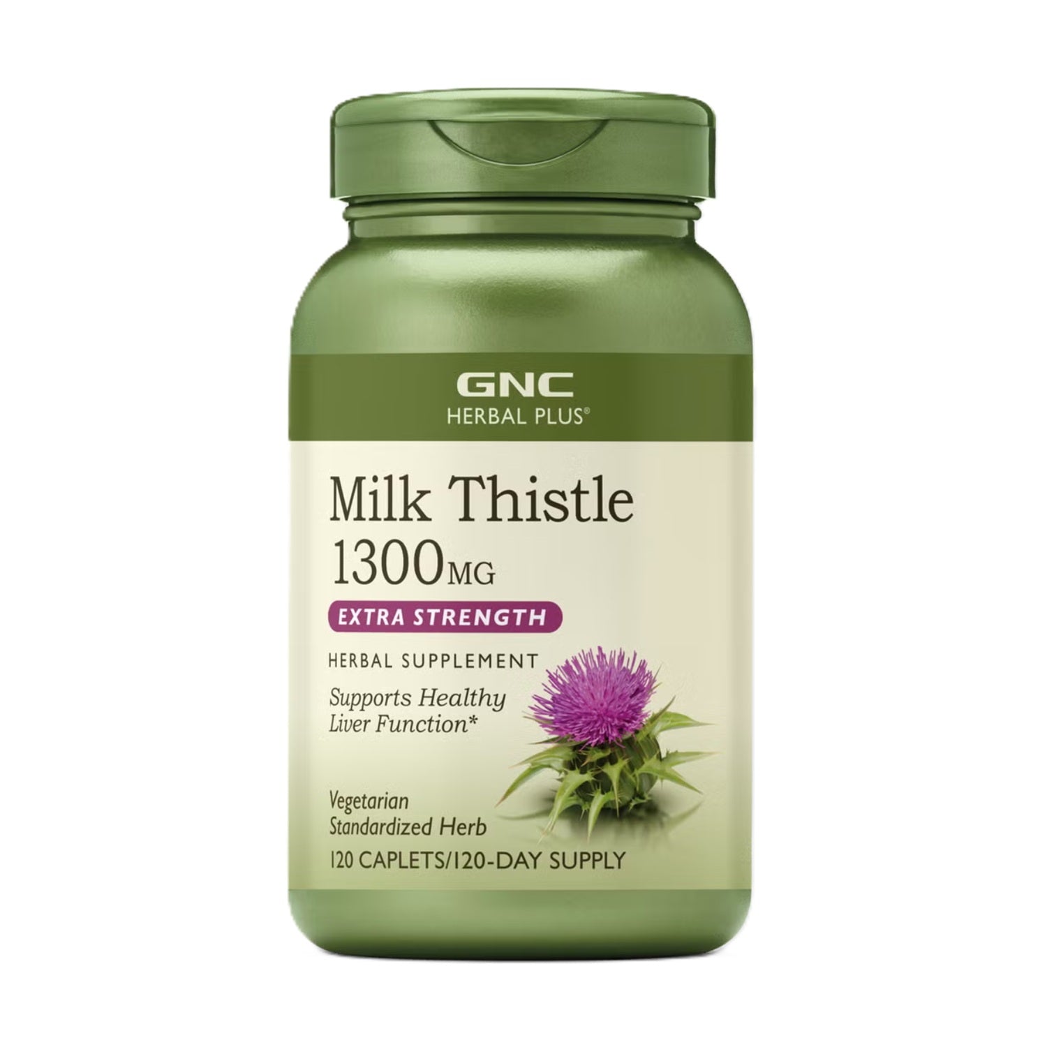GNC Milk Thistle 1300mg Extra Strength – 120 Vegetarian Caplets ...